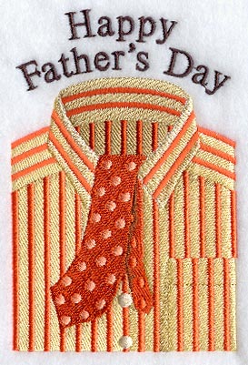 Shirt and Tie Father's Day Card – Embroidery Library