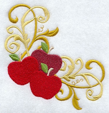 Fall Filigree Apples Corner – Embroidery Library