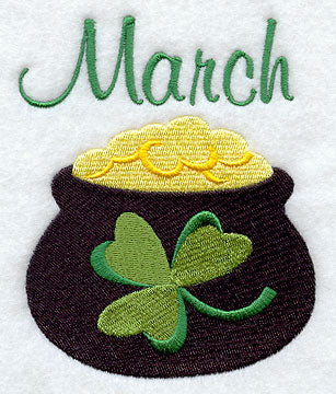 Monthly Celebrations - March - Pot o' Gold – Embroidery Library