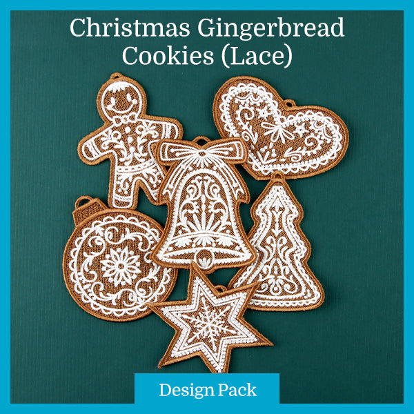 A Christmas Gingerbread Cookie (Lace) Design Pack – Embroidery Library