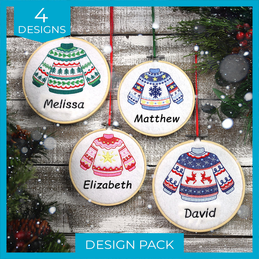 Holiday Sweater Design Pack – Embroidery Library