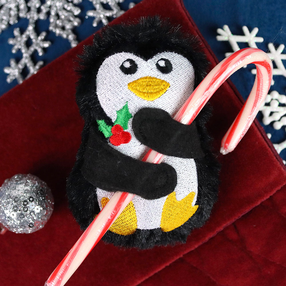 Penguin Candy Cane Holder Stuffie (In-the-Hoop) – Embroidery Library