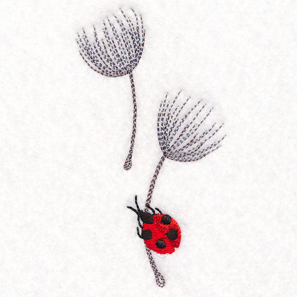 Fine and Dandelion Ladybug Accent – Embroidery Library