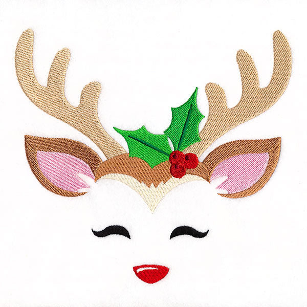 Sweet Tidings Christmas Reindeer Face – Embroidery Library