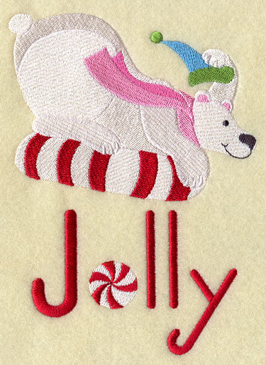 Jolly Peppermint Polar Bear – Embroidery Library