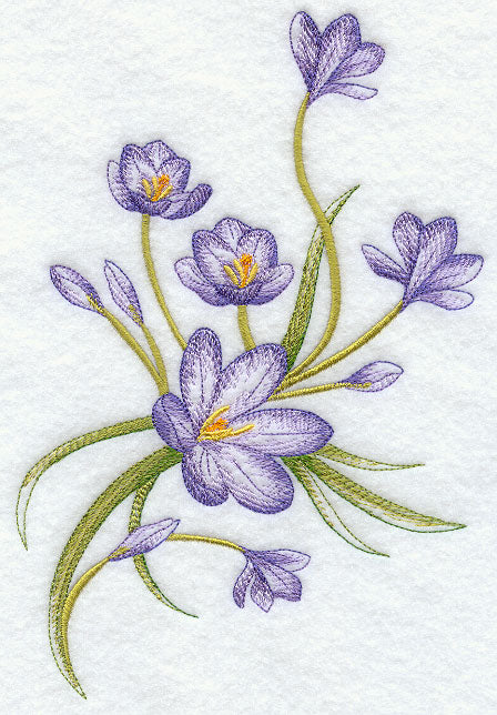 Colorful Crocuses 1 – Embroidery Library