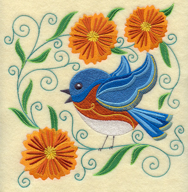 Beautiful Bluebird Song – Embroidery Library