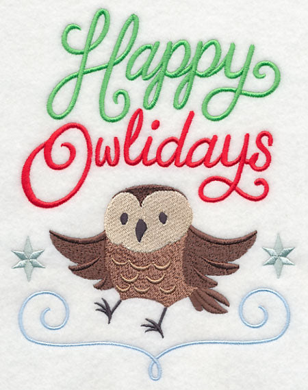 Happy Owlidays and Owl – Embroidery Library