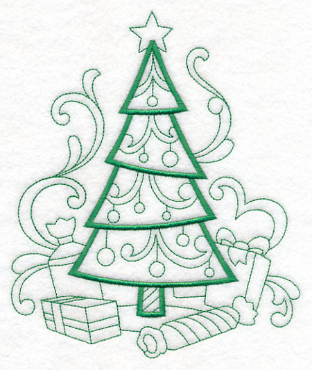 Doodle Christmas Tree – Embroidery Library