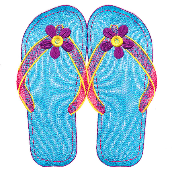 Summer Fun Flip-Flops – Embroidery Library