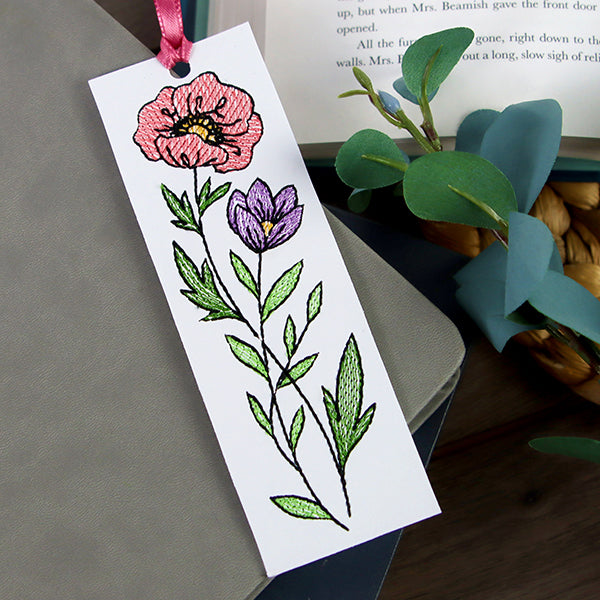 Blossoming Bookmark (Cardstock) – Embroidery Library