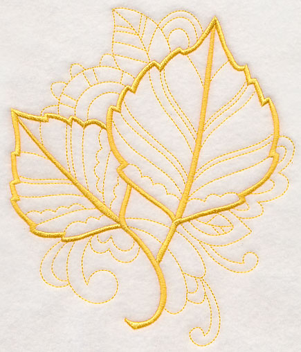 Doodle Birch Leaf – Embroidery Library