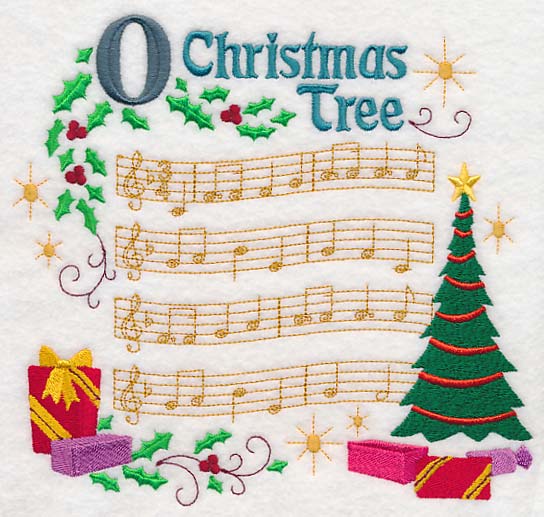 O Christmas Tree Music – Embroidery Library