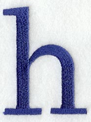Schoolbook Lower Case Letter h (3 Inch) – Embroidery Library