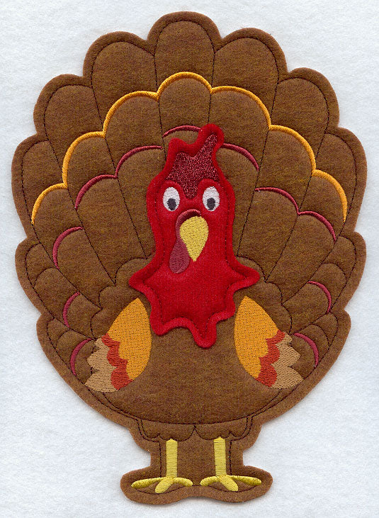 Tom Turkey - Front (Crafty Cut Applique) – Embroidery Library