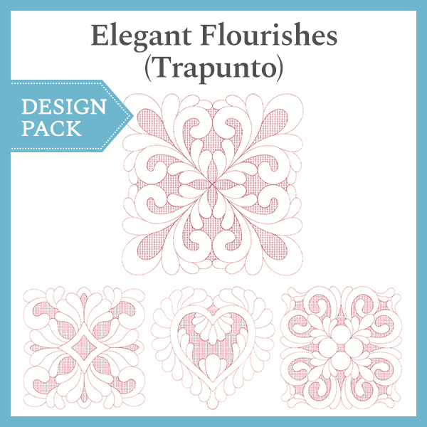 A Elegant Flourishes (Trapunto) Design Pack – Embroidery Library