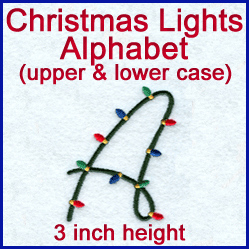 A Christmas Lights Alphabet Design Pack – Embroidery Library