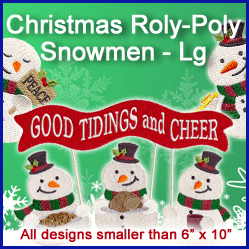 A Christmas Roly-Poly Snowmen Design Pack – Embroidery Library