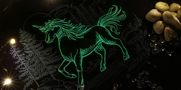 Embroidering with Glow Thread – Embroidery Library