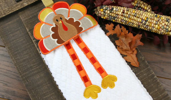Turkey Trot Towel Topper (In-the-Hoop) – Embroidery Library