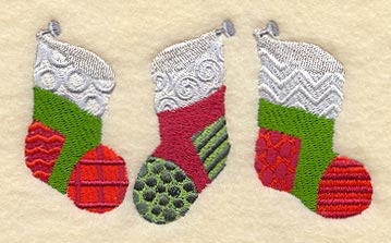 Christmas Morning Stocking Trio Pocket Topper – Embroidery Library