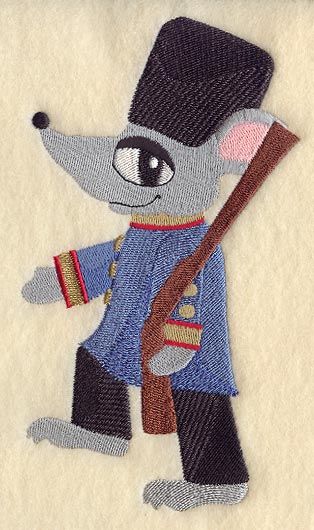 Marching Mouse Soldier – Embroidery Library