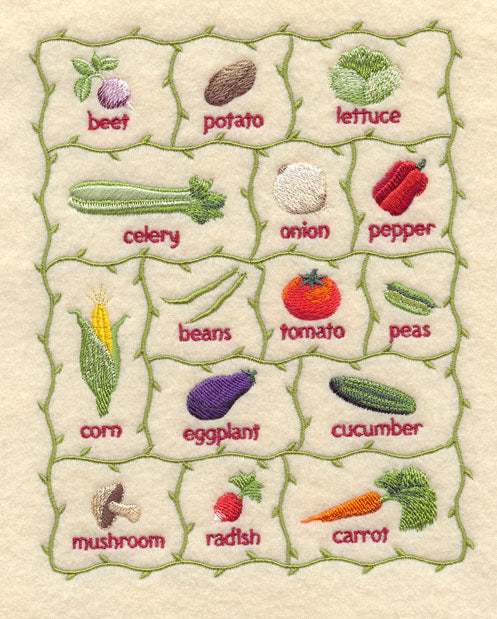 Vegetable Sampler – Embroidery Library