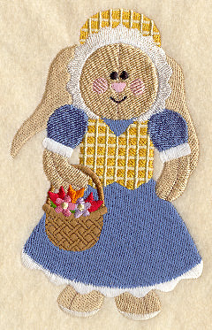 Bunny with Flowers – Embroidery Library