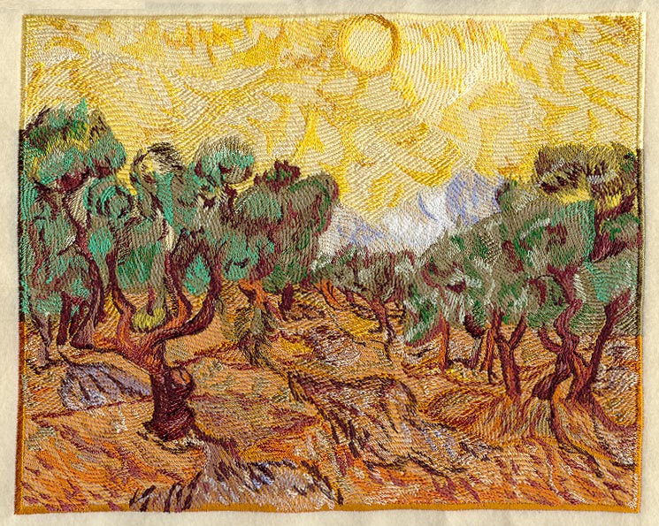 Olive Trees - Van Gogh – Embroidery Library