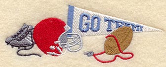 Football Pocket Topper – Embroidery Library