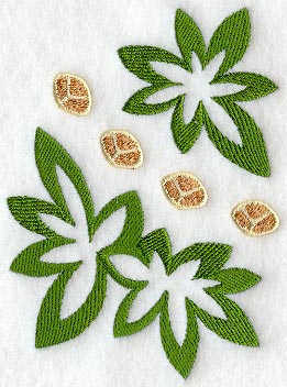 Giraffe and Leaf Wedge - Lg (Mirror) – Embroidery Library
