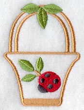 Heirloom Ladybug Basket – Embroidery Library