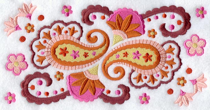 Paisley Floral Rectangle – Embroidery Library