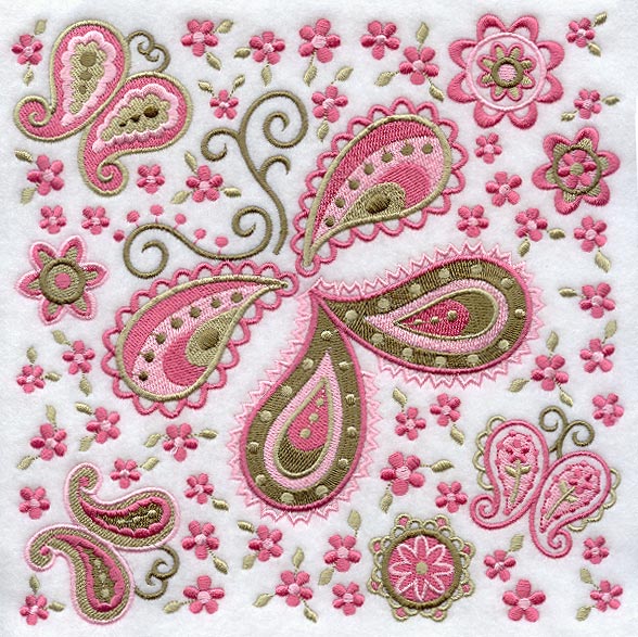Paisley Butterfly Square – Embroidery Library