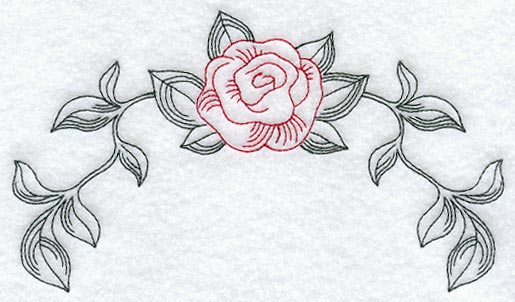 Rose Arch (Redwork) – Embroidery Library