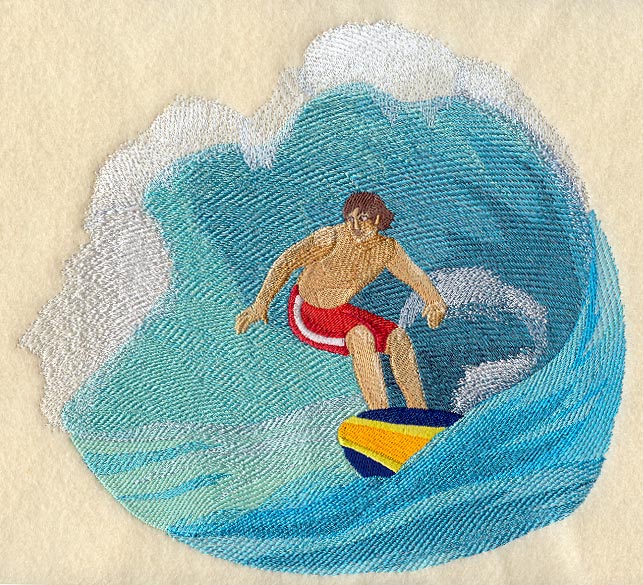 Surfer Scene (Male) – Embroidery Library