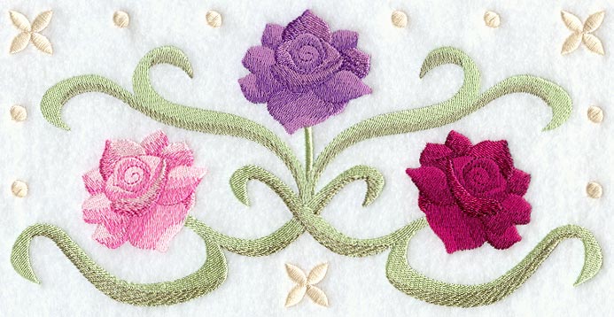 English Tea Rose Rectangle – Embroidery Library
