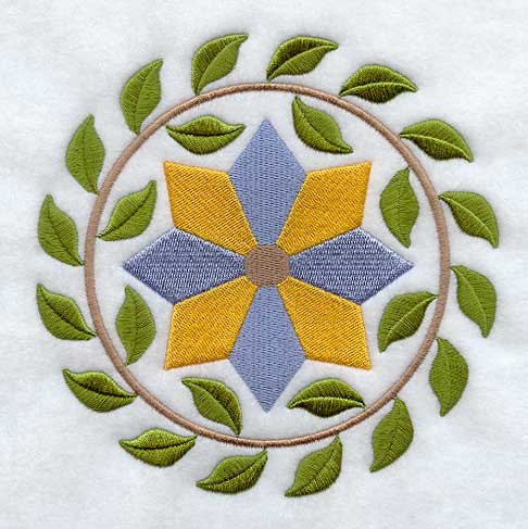 Virginia Wreath Quilt Block - Lg – Embroidery Library