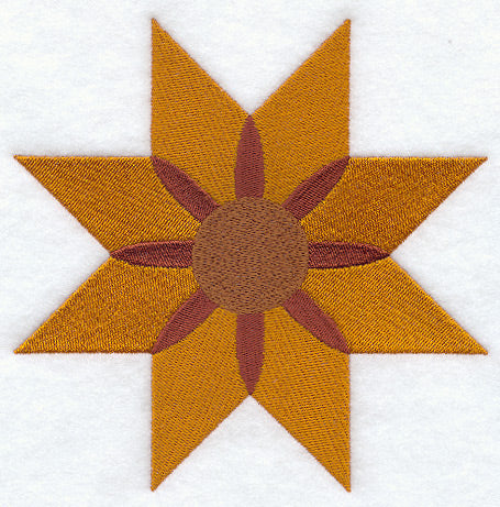 Kansas Sunflower Quilt Block - Lg – Embroidery Library