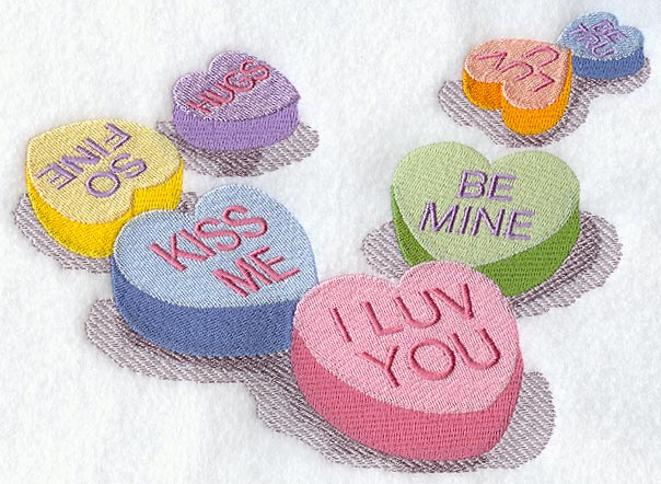 Conversation Hearts – Embroidery Library