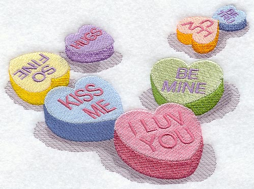 Conversation Hearts – Embroidery Library