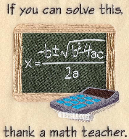 Thank A Math Teacher Sampler – Embroidery Library