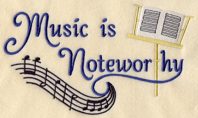 Music is Noteworthy – Embroidery Library