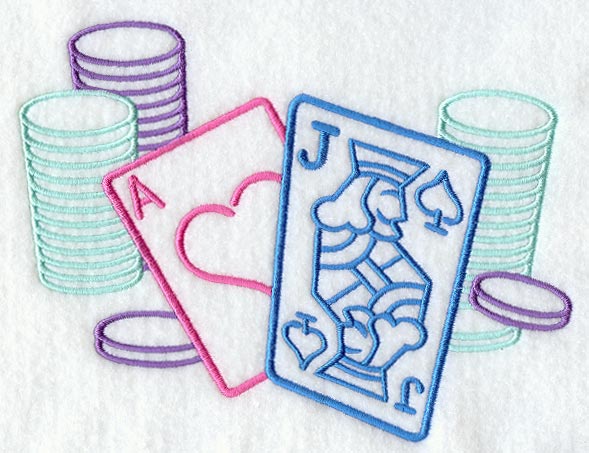 Blackjack Neon Sign – Embroidery Library