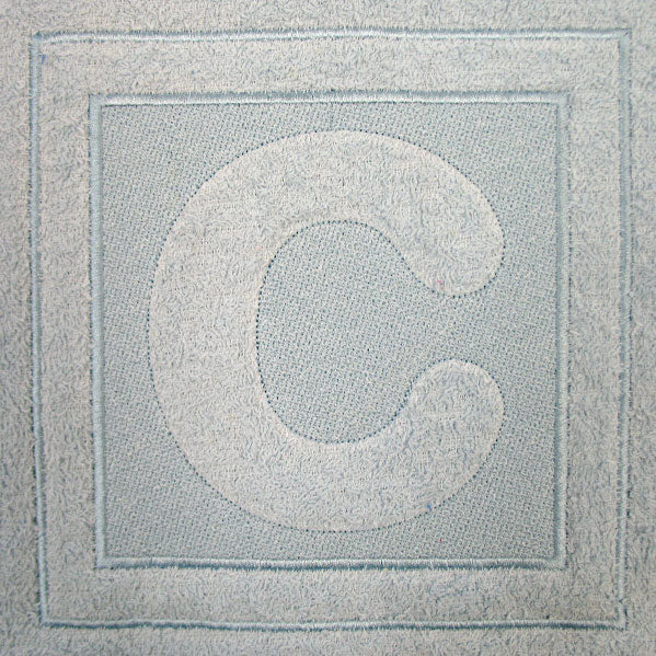 Block Letter C - 7.8 Inch (Embossed) – Embroidery Library
