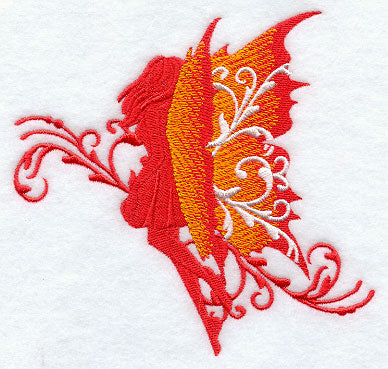 Vermillion Filigree Fairy – Embroidery Library