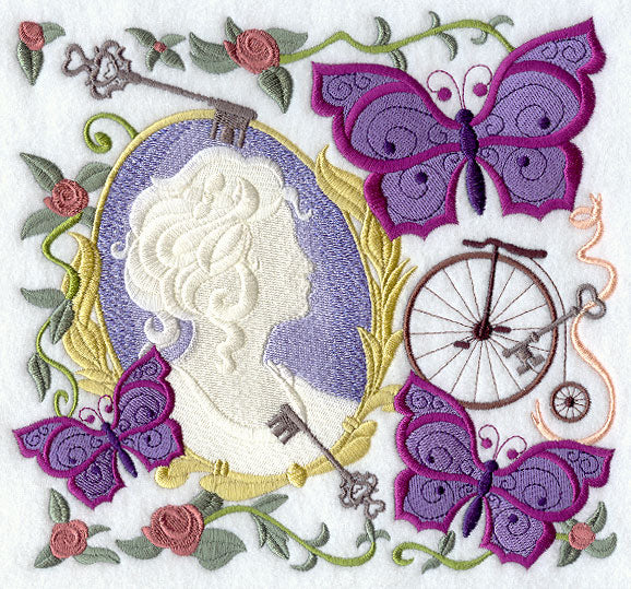 Victorian Collage with Cameo – Embroidery Library