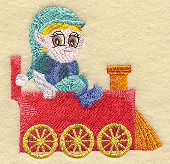 Elf & Train - Engine Only – Embroidery Library