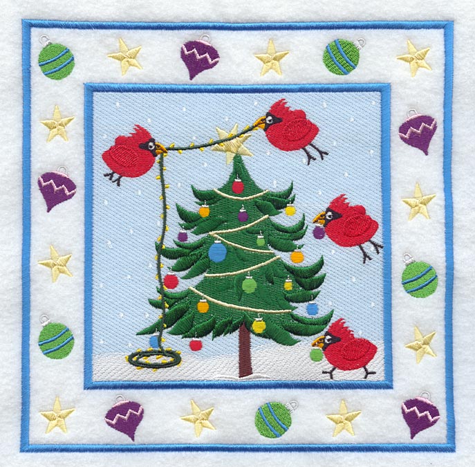 Decorating Cardinals Square – Embroidery Library