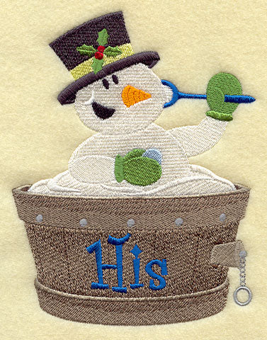 Bathing Snowman - His – Embroidery Library